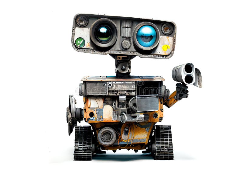 Colourful Cute Robot Generative AI Illustration Stock Illustration ...