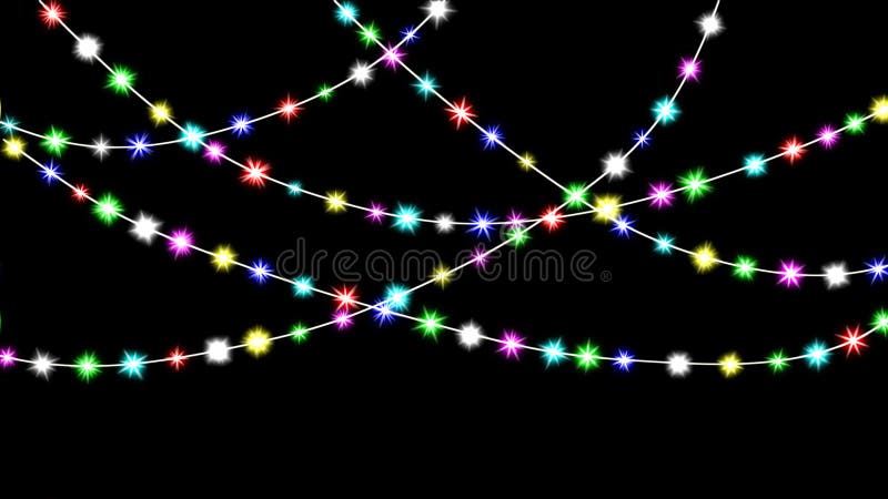 Colourful Decorative Lights Motion Graphics with Night Background Stock ...