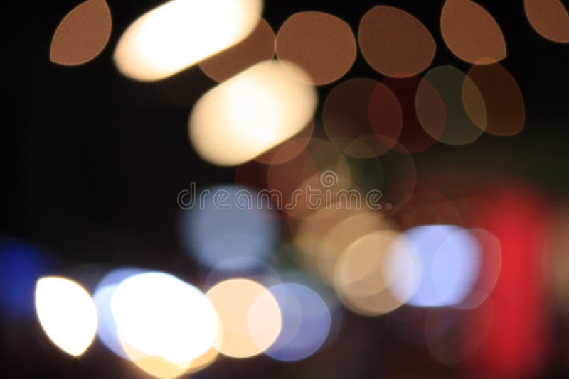 Colourful Defocused Lights on Dark Stock Image - Image of colour, blur ...