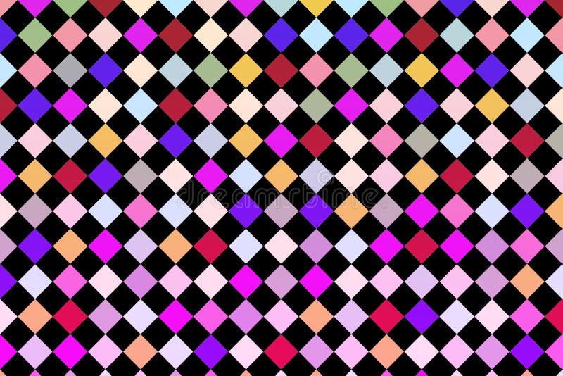 Colourful Diamond Square Pattern Stock Illustration - Illustration of ...