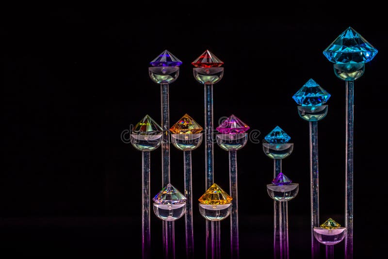Colourful Diamonds are on Display Stock Image - Image of jewerly ...