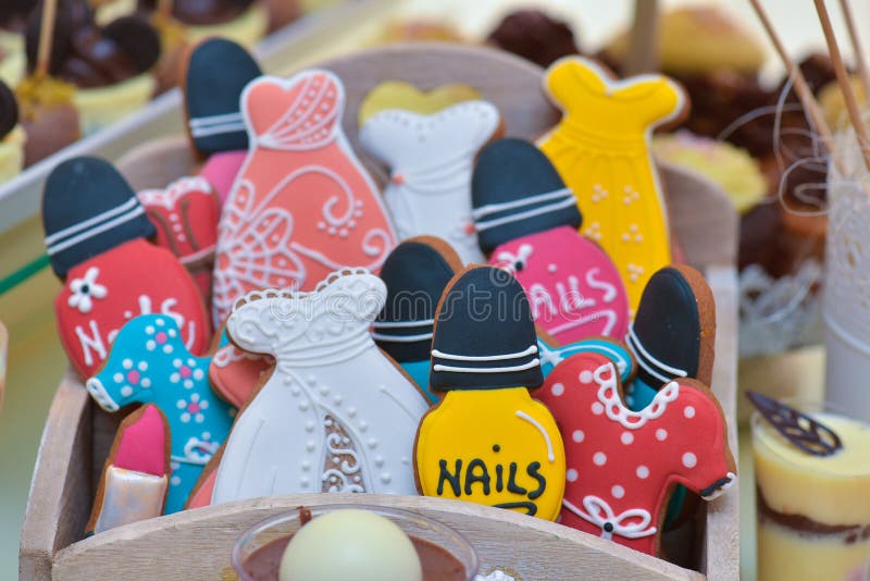 Colourful Different Shaped Gingerbread Stock Photo - Image of card ...