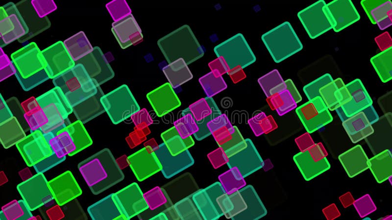 Colourful Digital Squares Motion Graphics with Night Background Stock ...