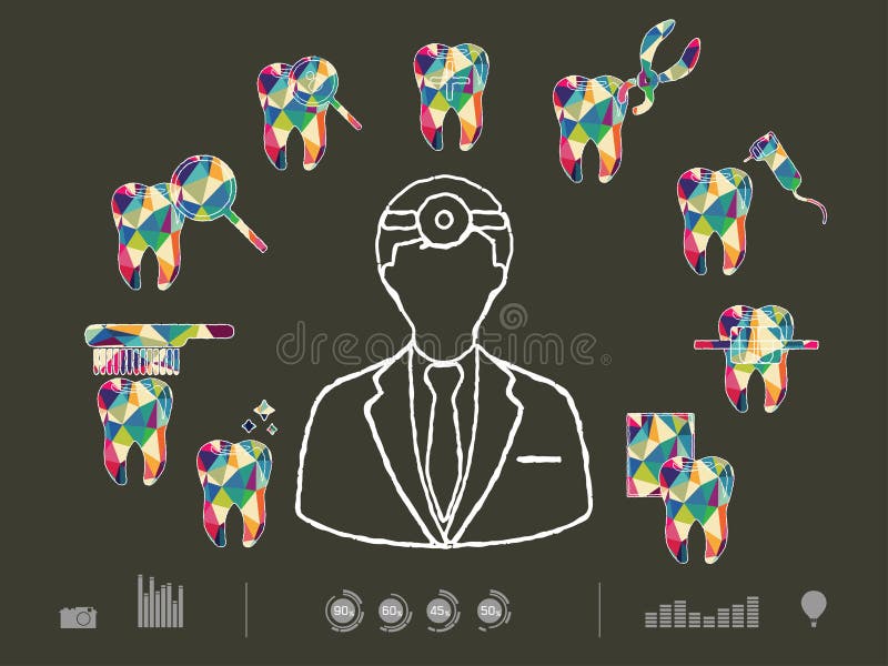 Colourful doctor stock vector. Illustration of label - 71112131
