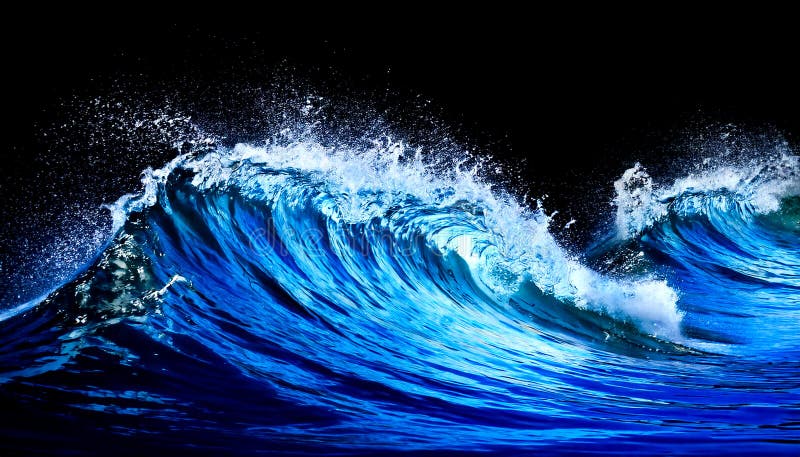 A Colourful Dramatic Sea Wave Image with Bright Colours Stock ...