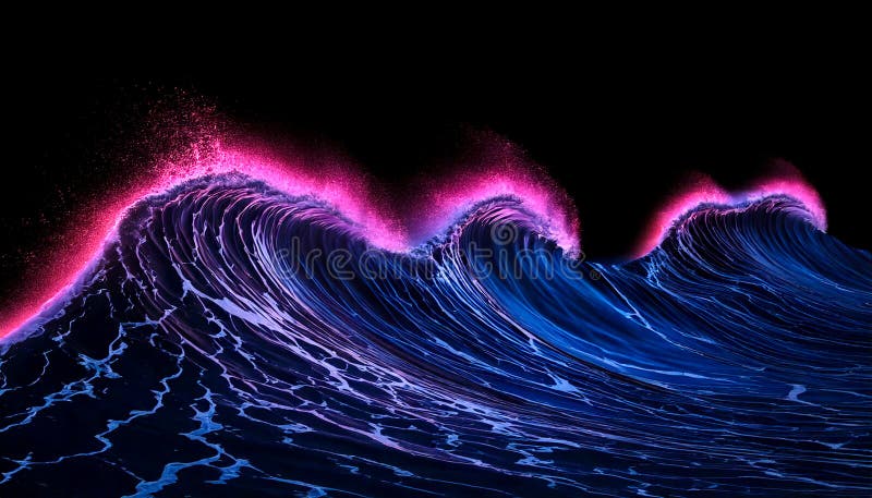 A Colourful Dramatic Sea Wave Image with Bright Colours Stock ...