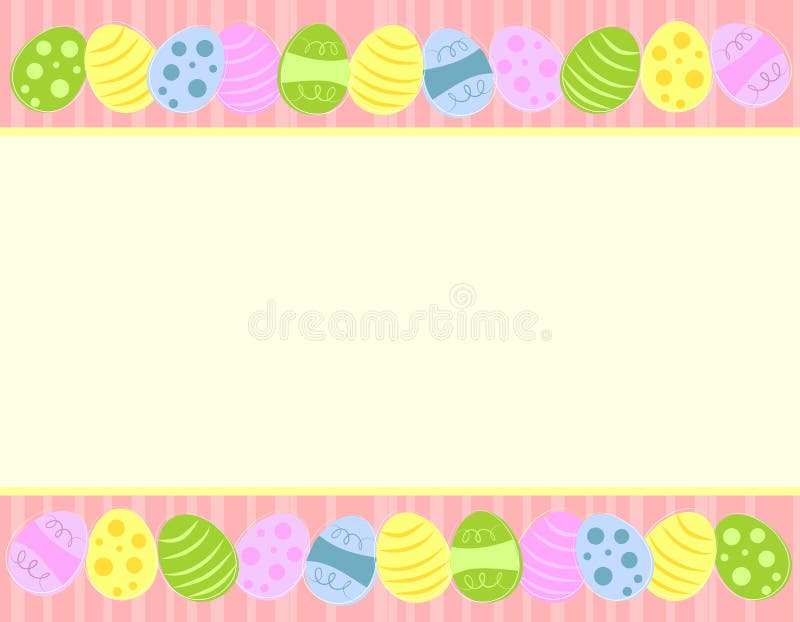 Colourful Easter Eggs Borders Stock Illustration - Illustration of ...