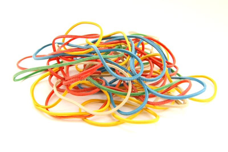 Colourful elastic bands stock photo. Image of abundance - 16557848