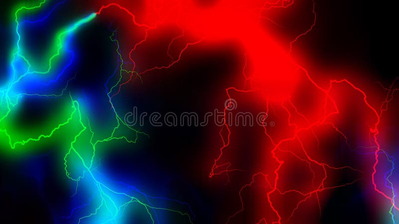 Colourful Energy Discharge 3d Rendering Stock Photo - Image of flare ...