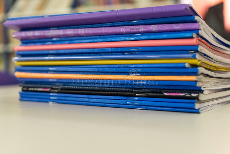 Colourful exercise books stock image. Image of green - 78769271