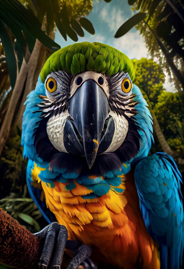 Exotic bird selfie stock illustration. Illustration of animal - 272455600