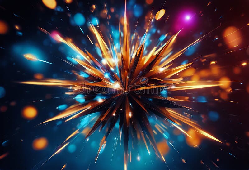 Colourful Exploding Star Stock IllustrationStar Shape Backgrounds ...