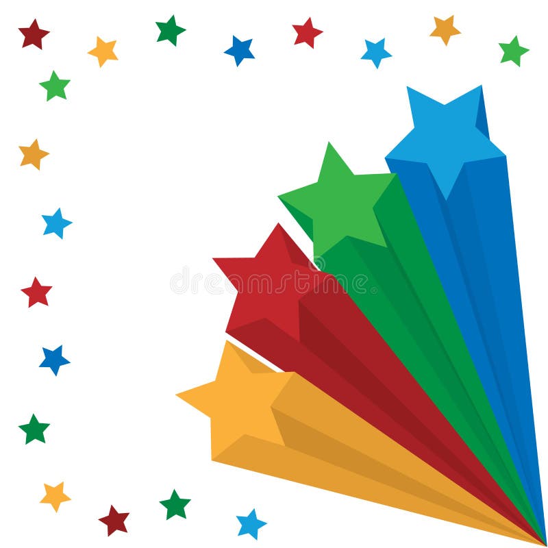 Colourful Exploding Stars Icons, Vector Illusytration Stock Vector ...