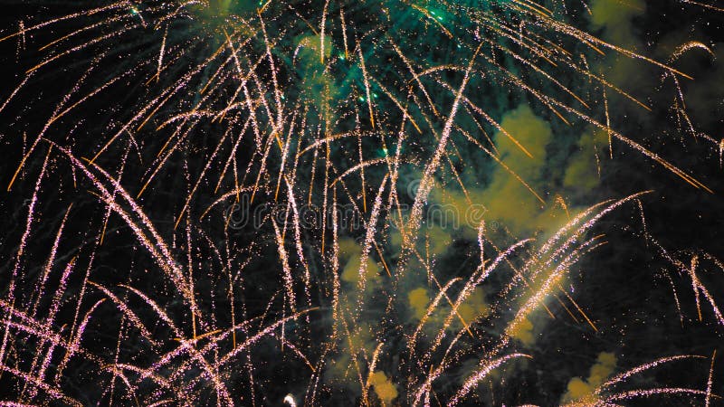 A Colourful Explosion of Fireworks in the Night Sky. Stock Image ...