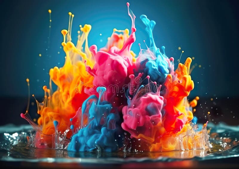 Paint Explosion Woman Stock Illustrations – 378 Paint Explosion Woman ...