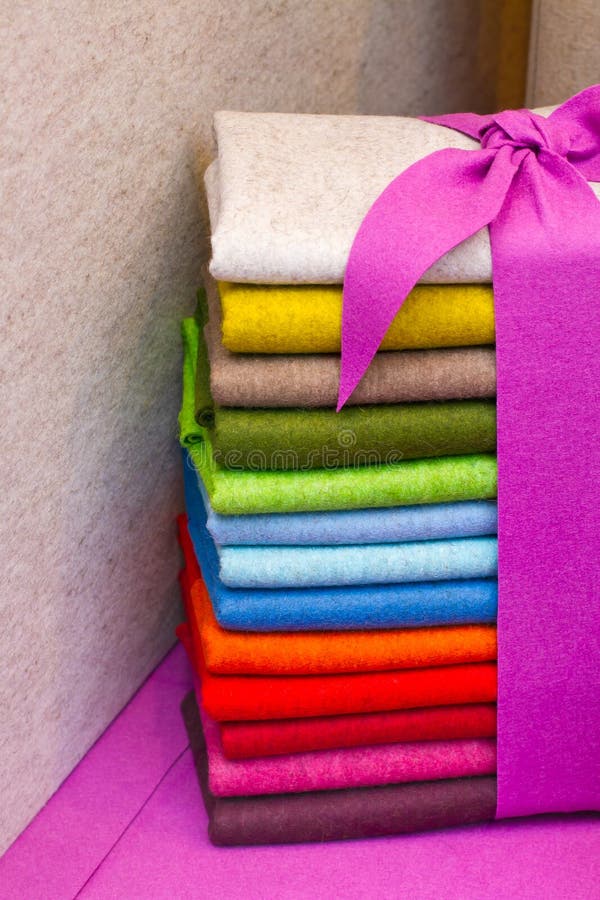 Colourful felt fabric stock image. Image of pile, hobby - 51748633