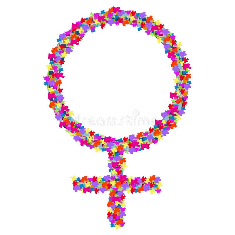 Colourful Female Symbol stock illustration. Illustration of colourful ...
