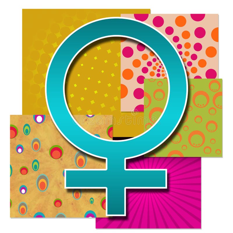 Colourful Female Symbol stock illustration. Illustration of female ...