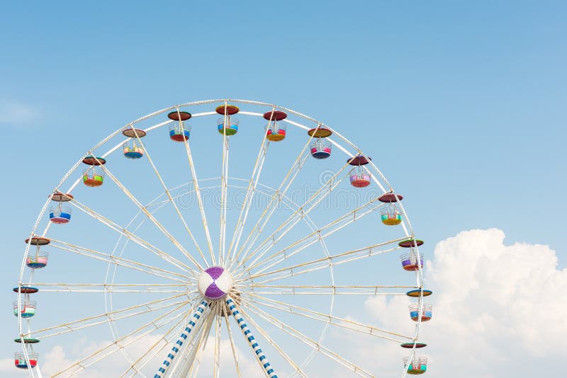 Colourful ferris wheel stock image. Image of color, amusement - 72578835