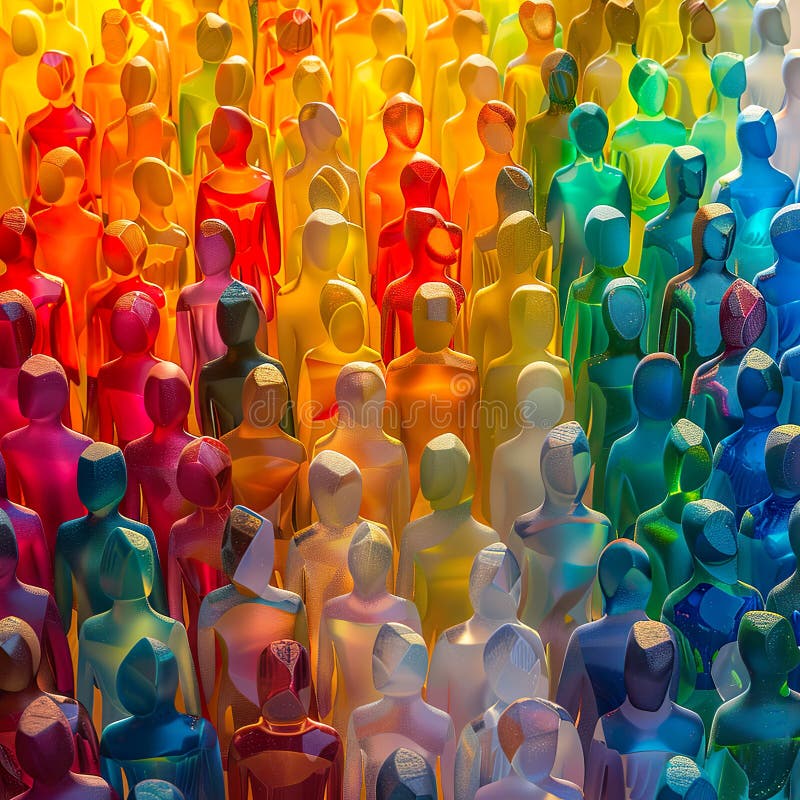 Colourful Figures in Different Colours Generated by Artificial ...