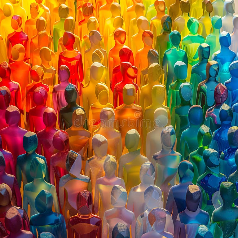 Colourful Figures in Different Colours Generated by Artificial ...