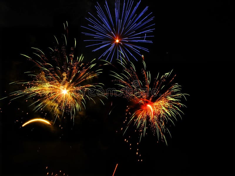 A Colourful Fireworks Display for a Celebration Stock Photo - Image of ...