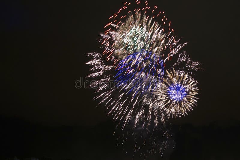 A Colourful Fireworks Display for a Celebration Stock Image - Image of ...