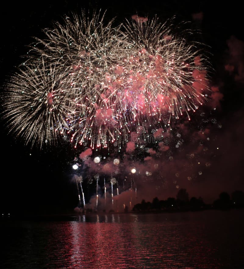 A Colourful Fireworks Display for a Celebration Stock Photo - Image of ...