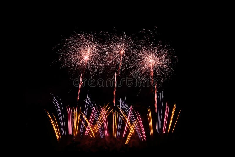 A Colourful Fireworks Display for a Celebration Stock Photo - Image of ...
