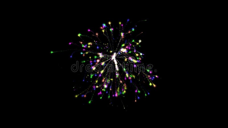 Colourful Fireworks Motion Graphics with Night Background Stock Footage ...