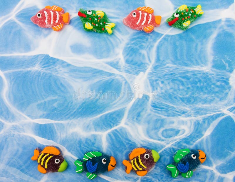 Colourful Fish Border stock photo. Image of fish, large - 7634866