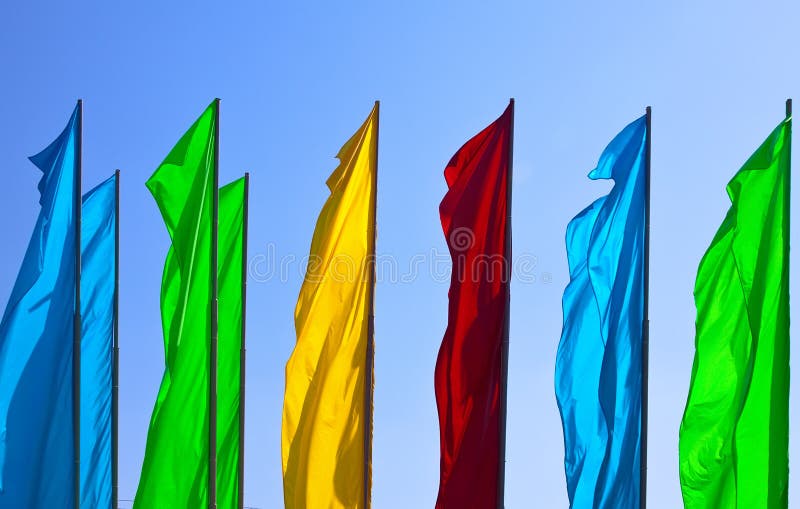 Colourful flags stock photo. Image of outdoor, festival - 21126236