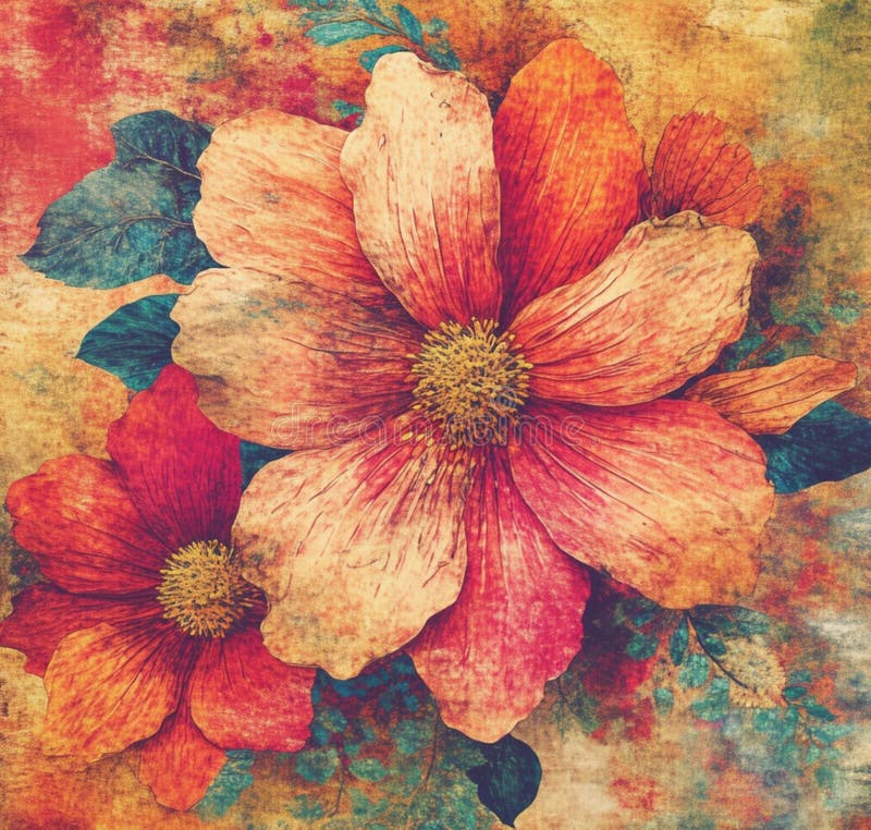 Colourful Flower Pattern Background Fabrics Design, Wrapping Paper ...