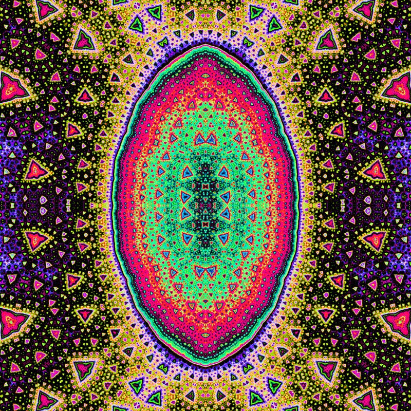 Colourful Fractal Zoom Psychedelic Stock Photo - Image of graphic ...