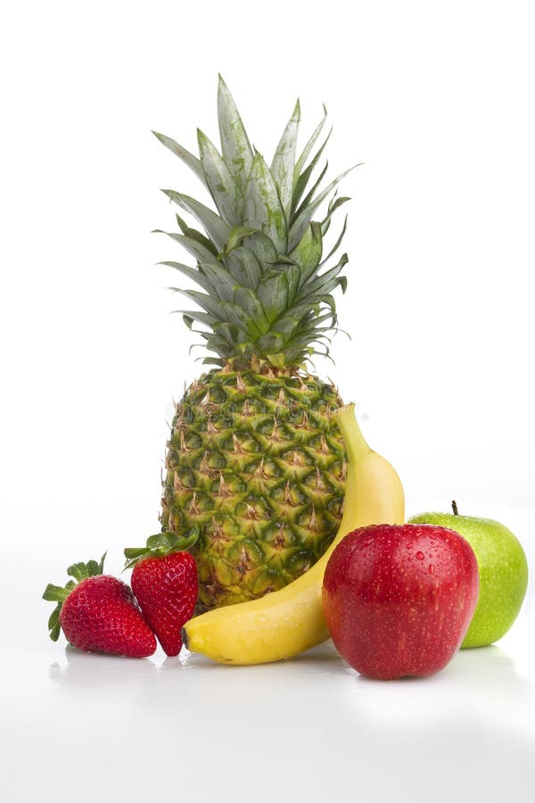 Colourful Fresh Fruits White Background Stock Image - Image of exotic ...