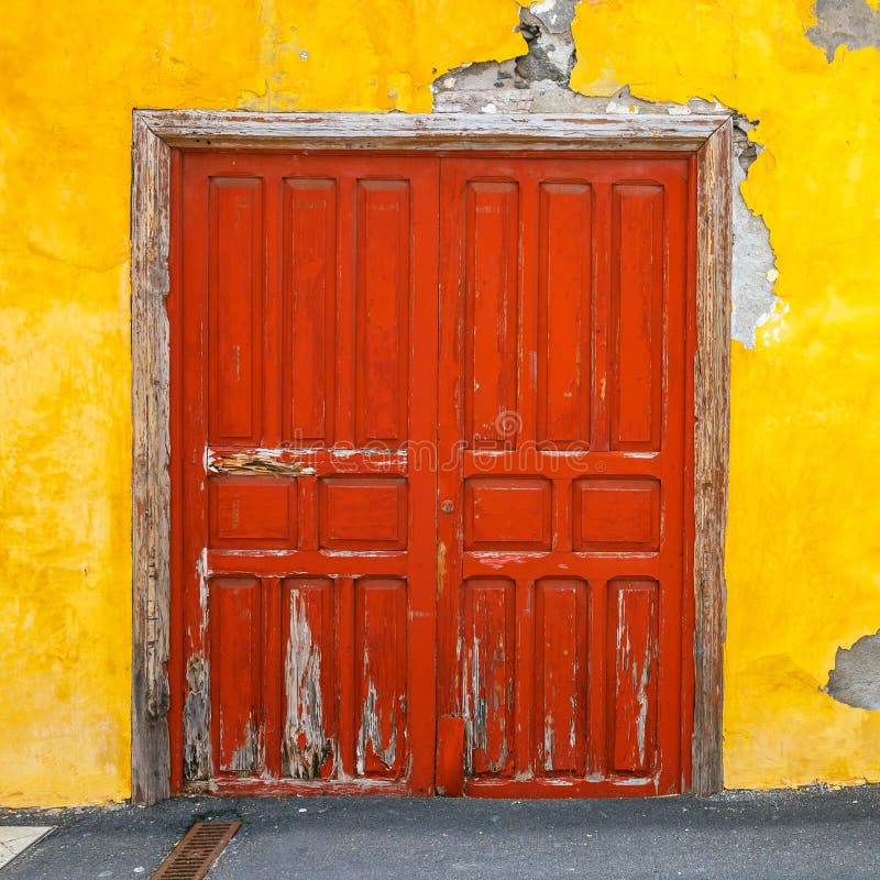 Colourful Front Doors To Houses Stock Photo - Image of doorway, front ...