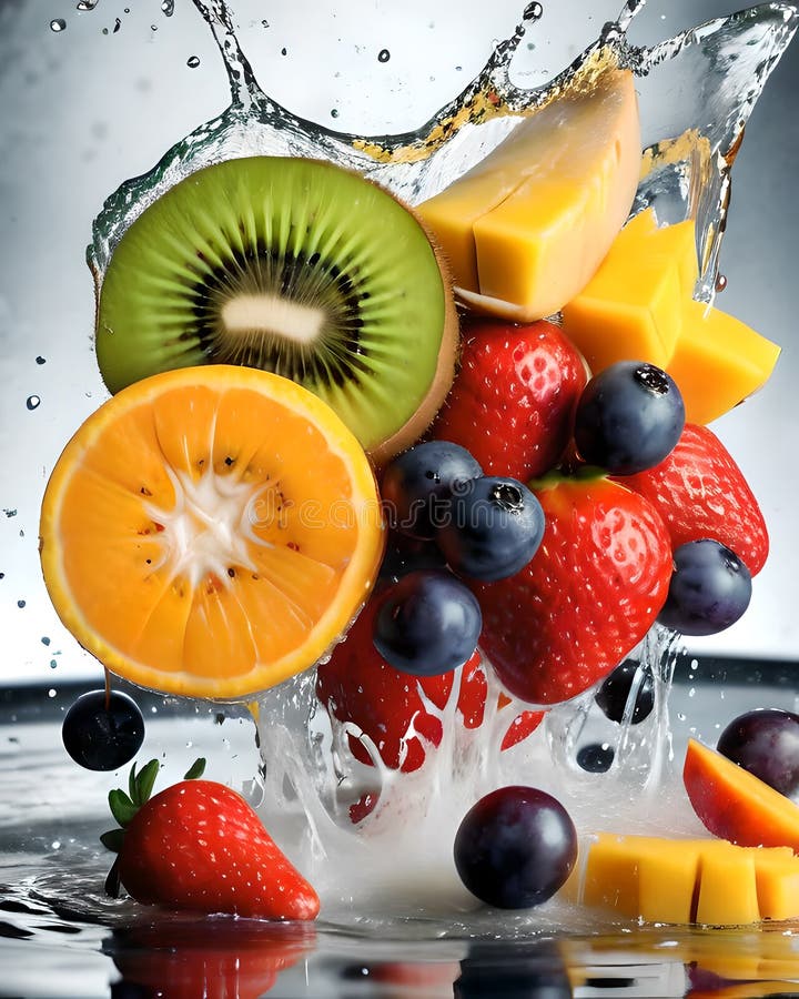 Colourful fruit background stock photo. Image of fresh - 296674056