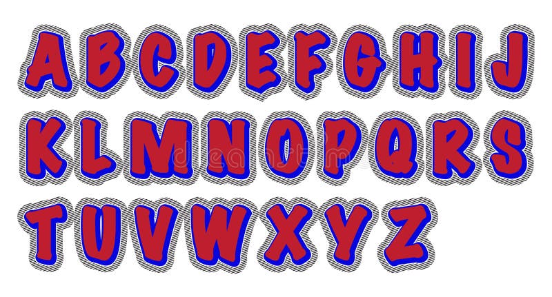 Colourful Fun Alphabet stock illustration. Illustration of background ...