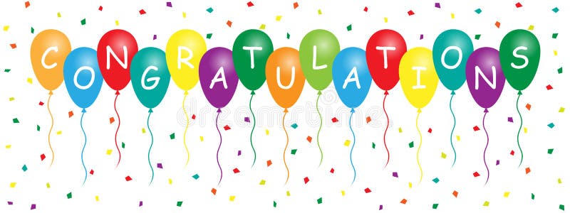 Colourful and Fun Congratulations Baloons, Vector Illustration Stock ...