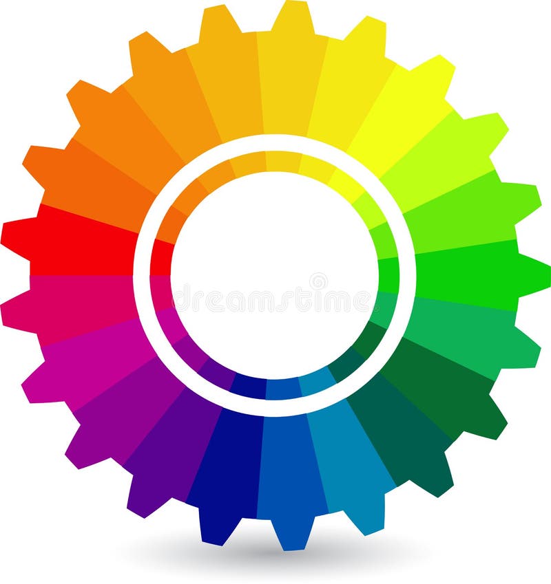 Colourful gear stock vector. Illustration of element - 27336197