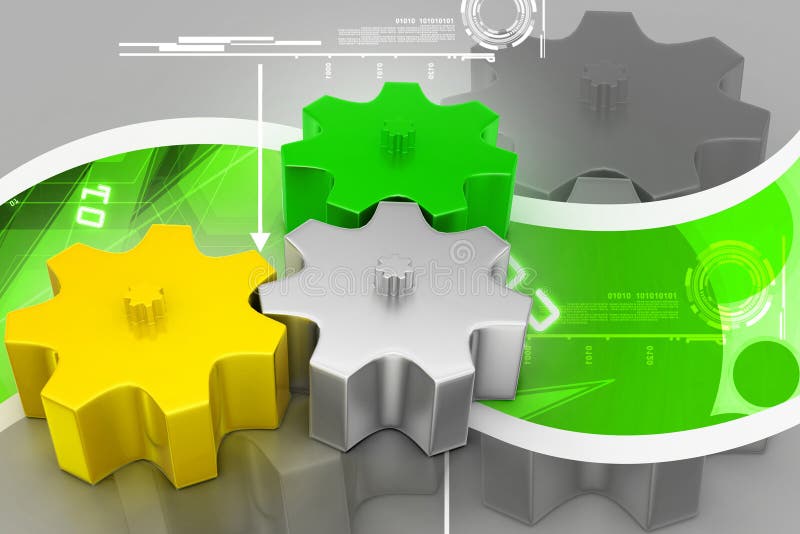 Colourful Gears stock illustration. Illustration of color - 42314920
