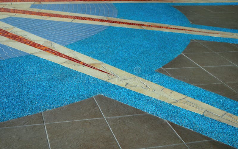 Colourful Modern Tiles Pattern in an Office Compound Stock Image ...