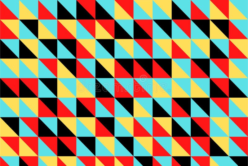 Colourful Geometric Tiles Pattern Stock Illustration - Illustration of ...