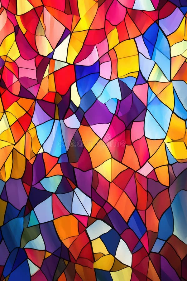 Colourful Glass Pattern, Created Using Generative Ai Technology Stock ...