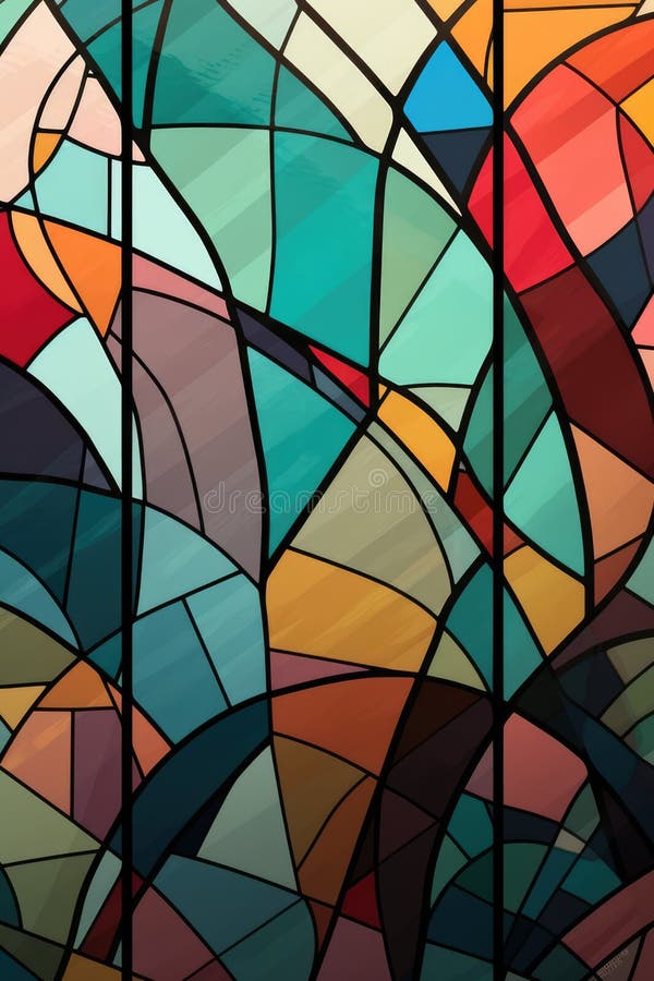 Colourful Glass Pattern, Created Using Generative Ai Technology Stock ...