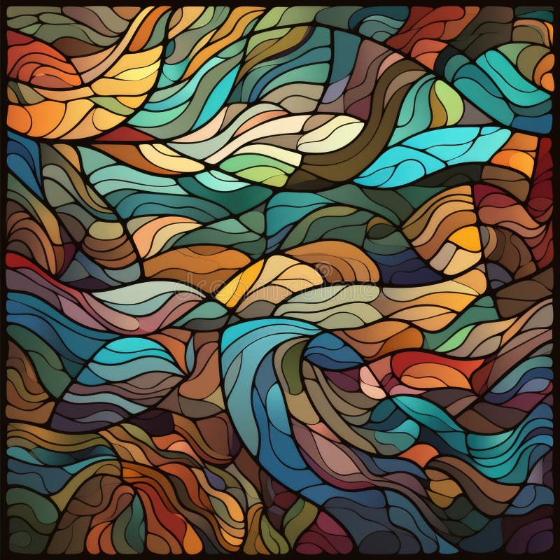 Colourful Glass Pattern, Created Using Generative Ai Technology Stock ...