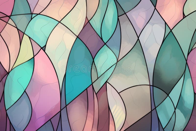 Colourful Glass Pattern, Created Using Generative Ai Technology Stock ...