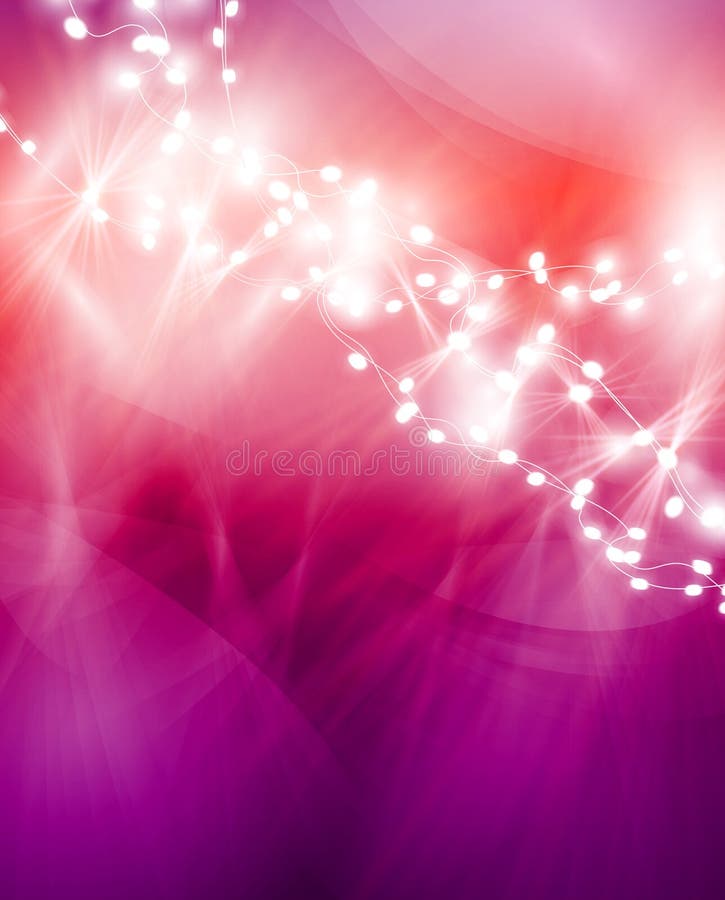 Colourful Glowing Christmas Lights and Greeting Card. Stock Vector ...