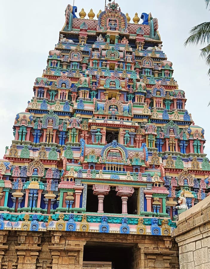 Colourful gopuram stock photo. Image of temple, gopuram - 301520284
