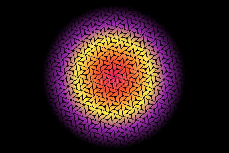 Colourful Gradient Flower Circle Pattern of Traditional Batik Ethnic ...